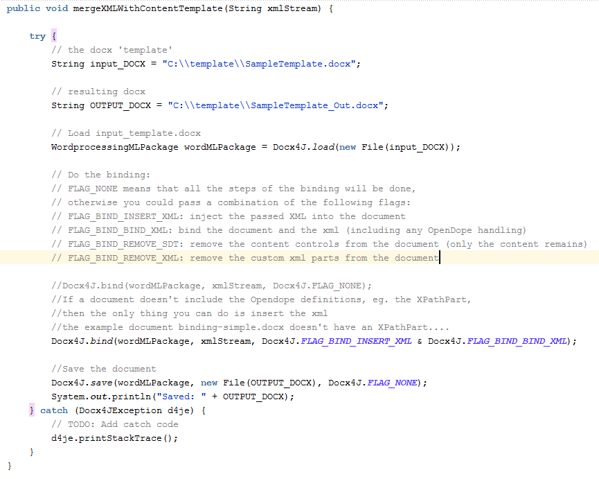 Middleware Techincal Issue Resolution: Creating Document Template Sample using Docx4j and ...