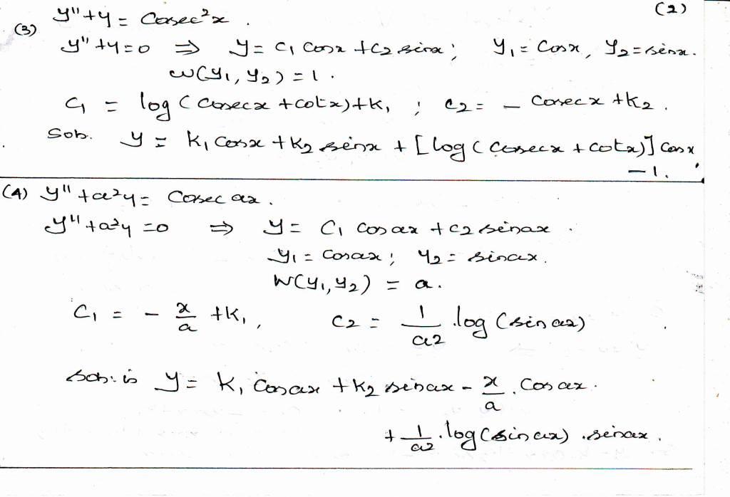 Tpgit Mathematics Method Of Variation Of Parameters