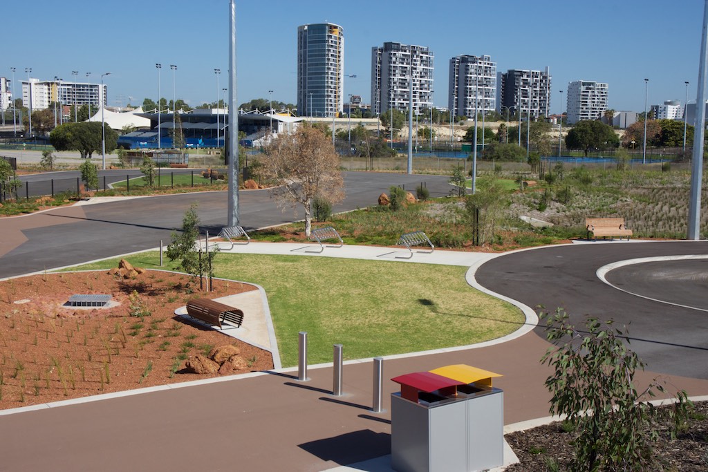 Bicycle Perth: Perth Stadium: Bike-Car from Rivervale