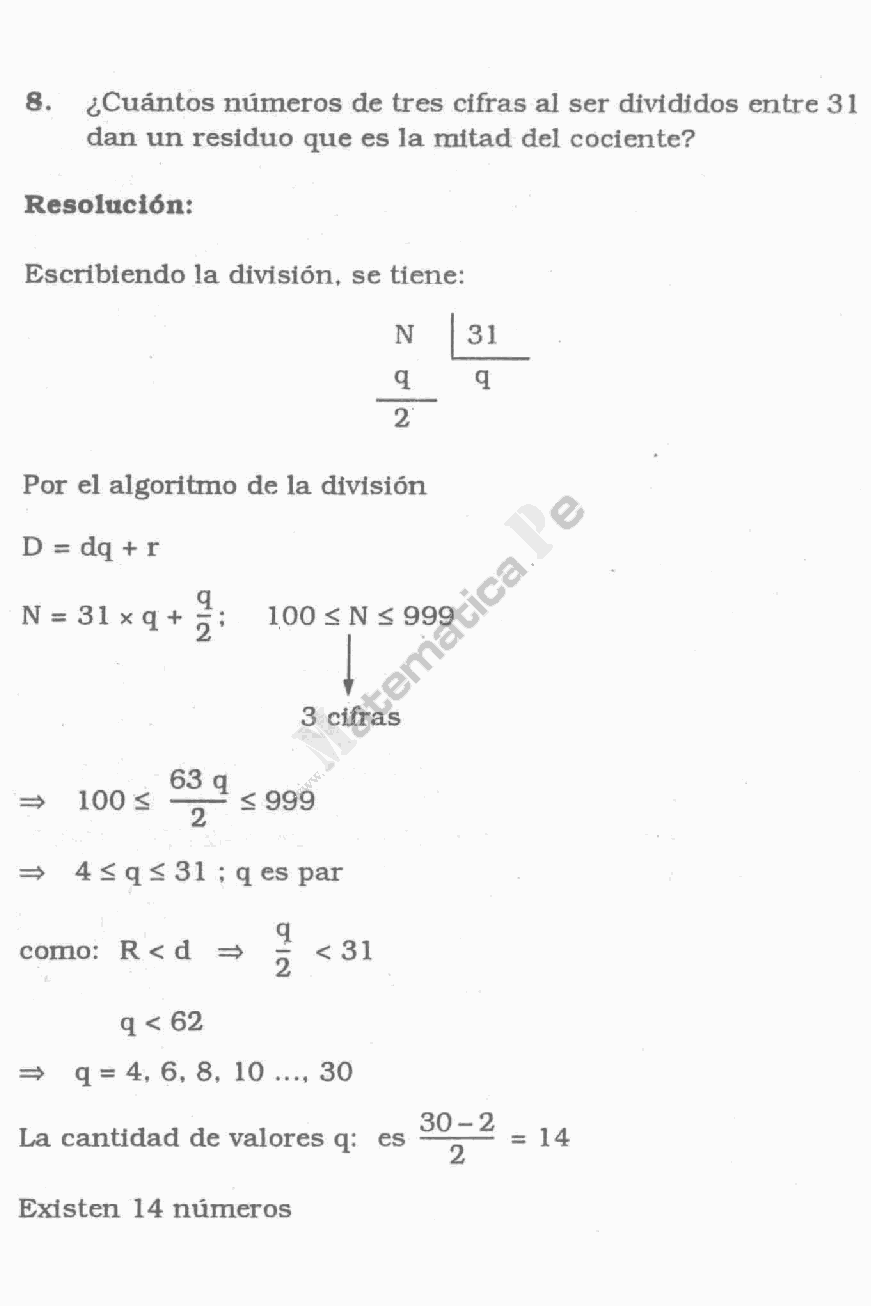CUATRO OPERACIONES EJERCICIOS RESUELTOS PDF ARITMÉTICA PREUNIVERSITARIA ...
