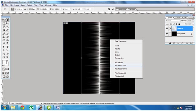 colorful wave effect using Photoshop: