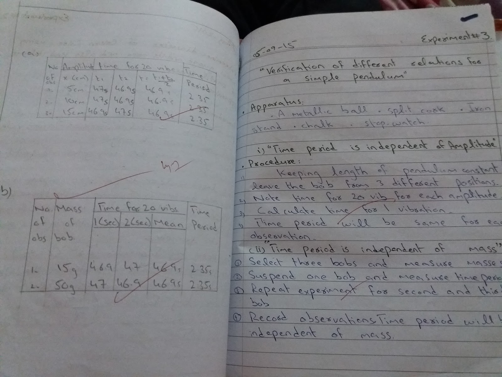 Solved Physics Practicals for 1st year/class 11 fbise Solved Physics Practicals for 1st year/class 11 fbise