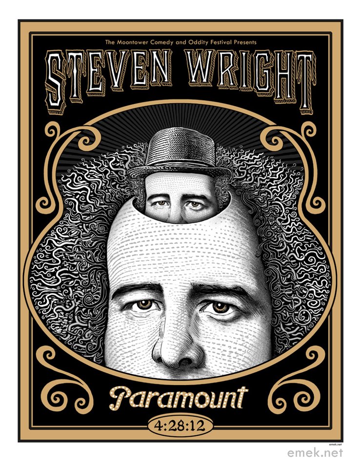 INSIDE THE ROCK POSTER FRAME BLOG: Emek Steven Wright Poster Release ...