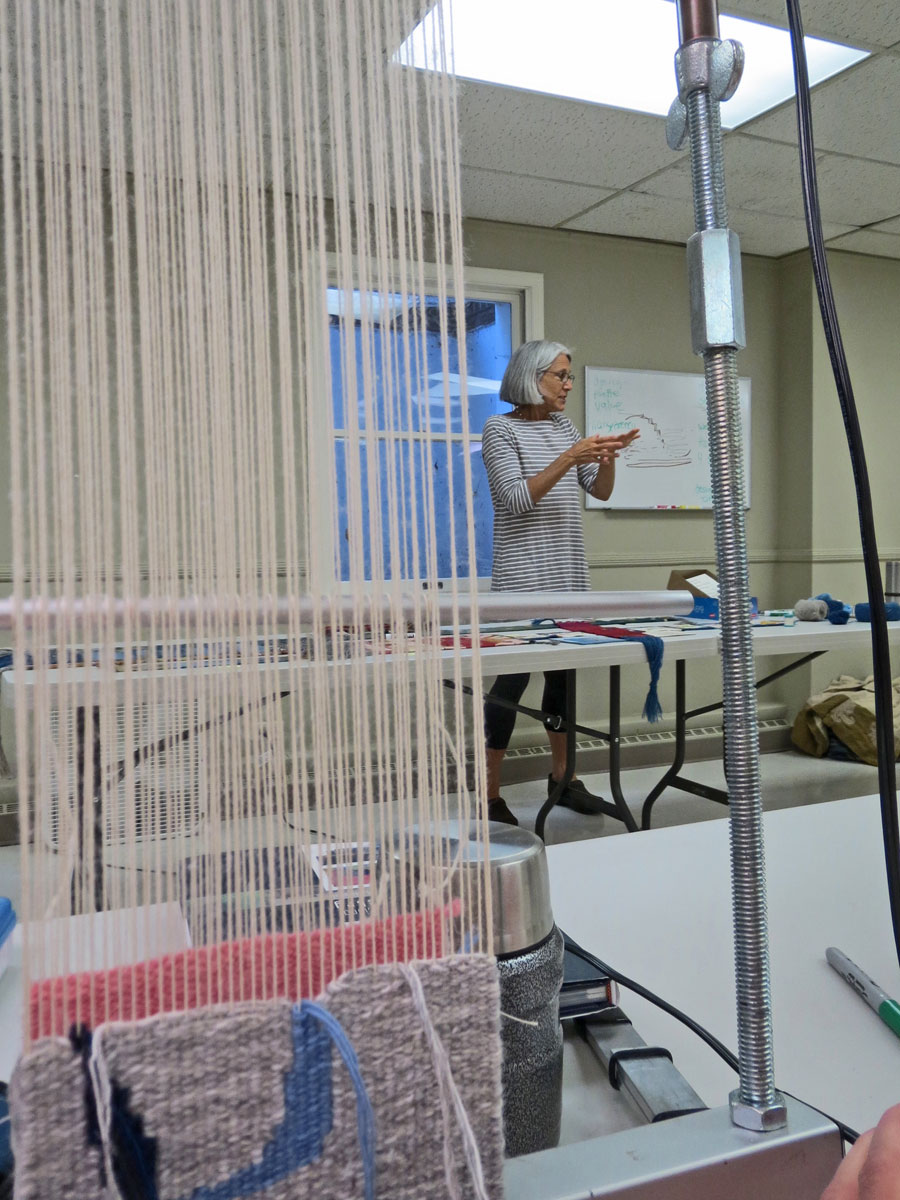 Rebecca Mezoff, Tapestry Artist: Dragonflies are handy that way ...