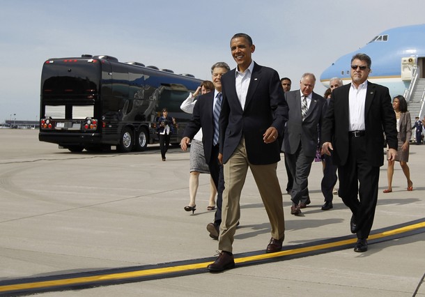 President Obama's Big Black Shiny Rural Tour Bus | Text Worker