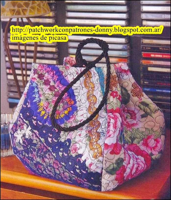 PATCHWORK= SOLO PATRONES = TODO GRATIS: BOLSO EN PATCHWORK