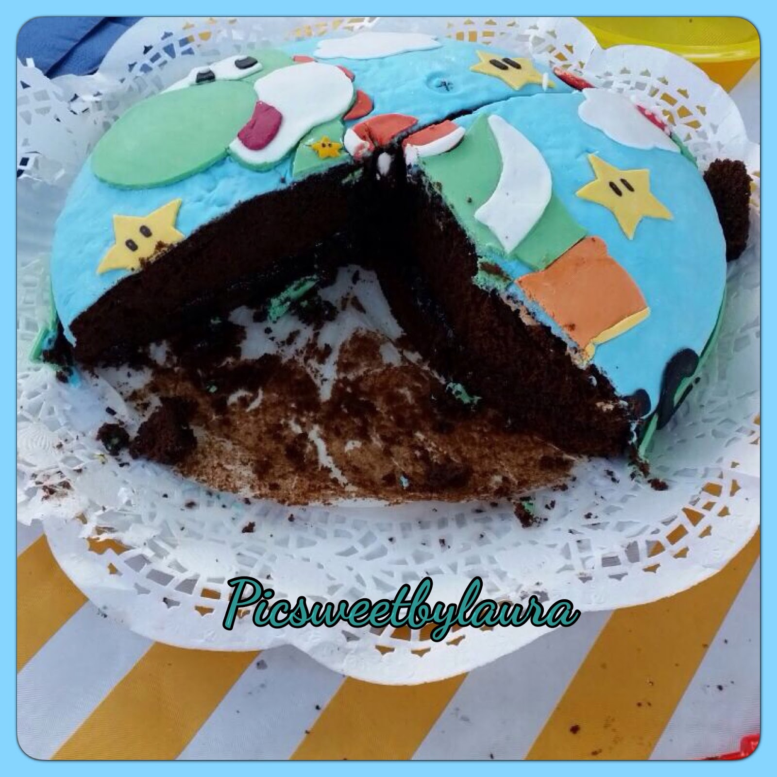 PIC SWEET by Laura: PASTEL YOSHI DE CHOCOLATE