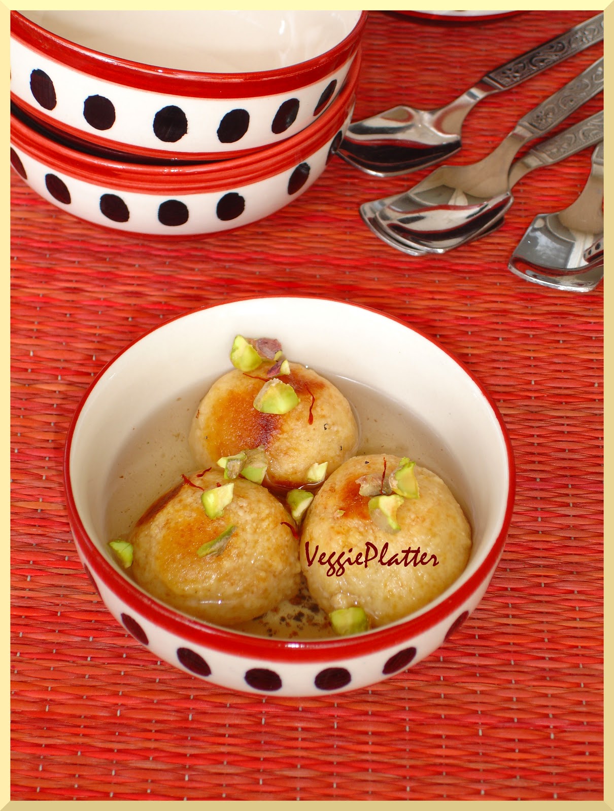Veggie Platter: Baked Gulab Jamun