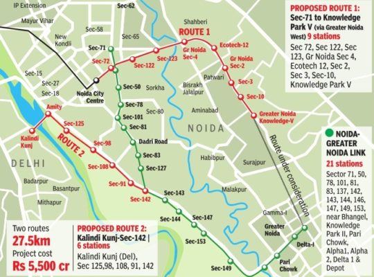 Noida-Greater Noida Metro Rail unlocks Property potential - IRCTC NEWS ...