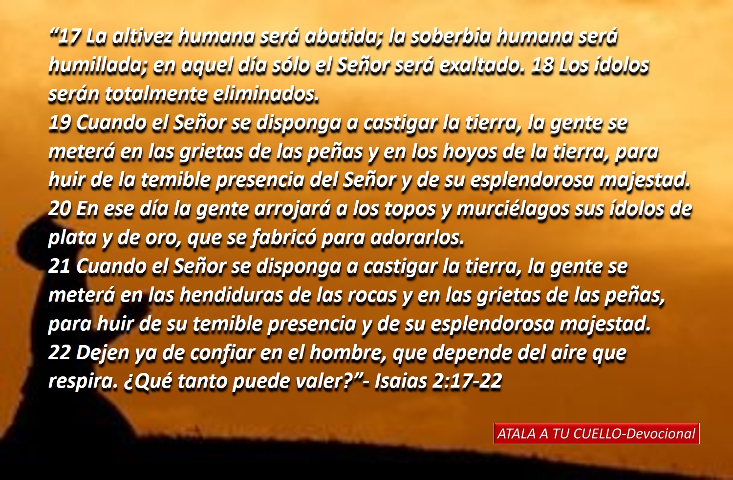 ATALA A TU CUELLO Devocional: Isaias 2