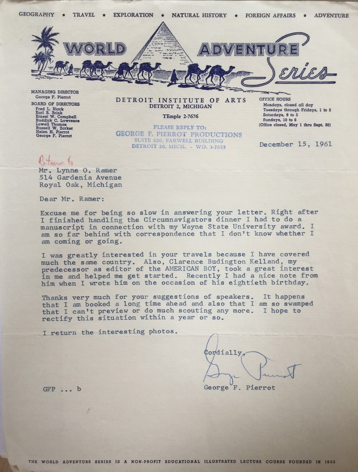 The Literate Quilter: Grandpa Ramer, Letter Writer Extraordinaire