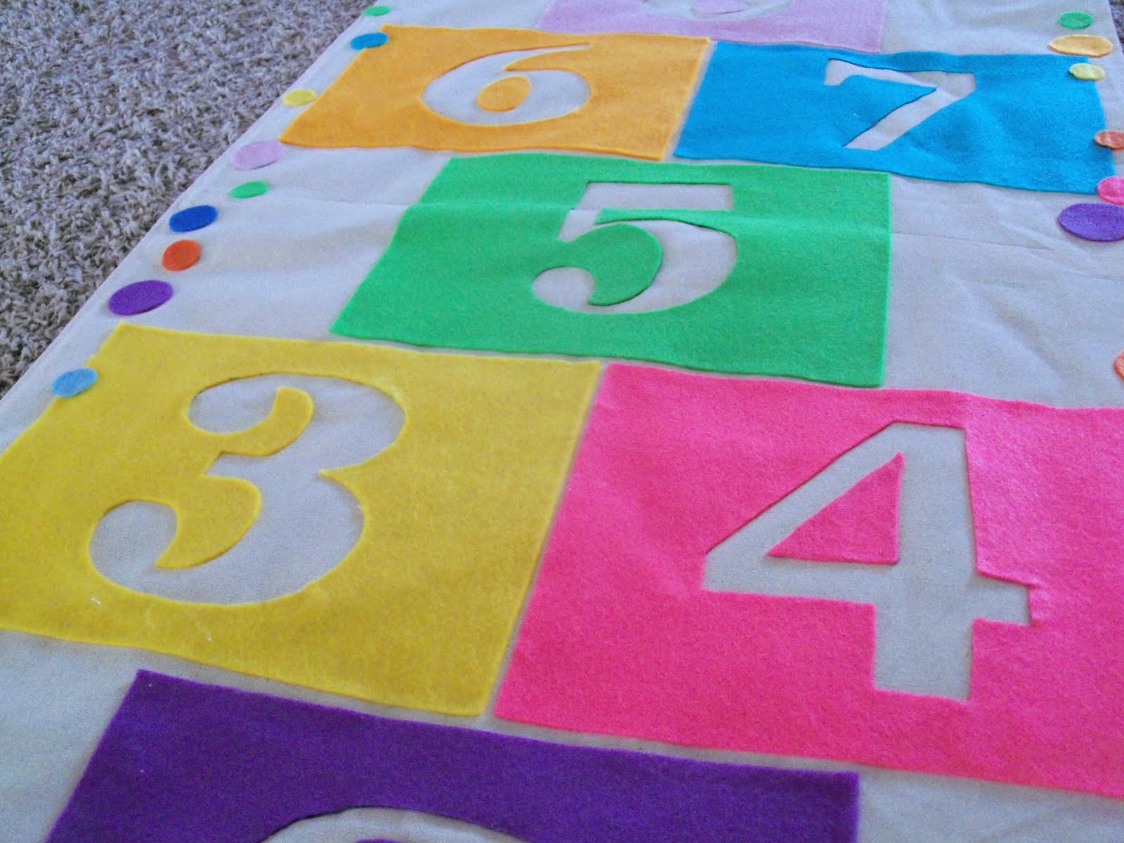 Our Little Life...: Hop-Scotch Mat Tutorial