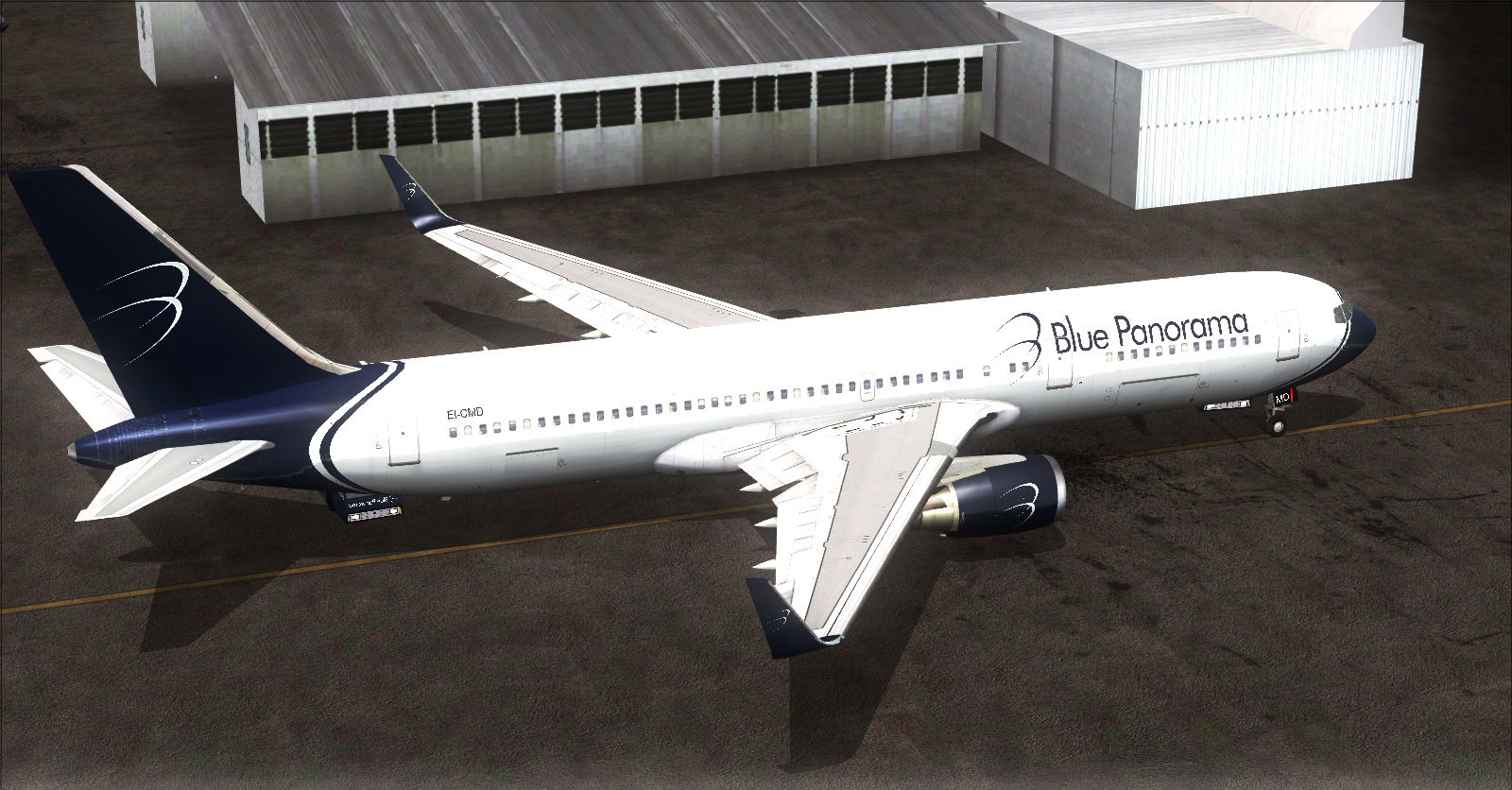 [FS2004/FSX] CLS Boeing 767-300 WL Blue Panorama (Conviasa Logo) EI-CMD