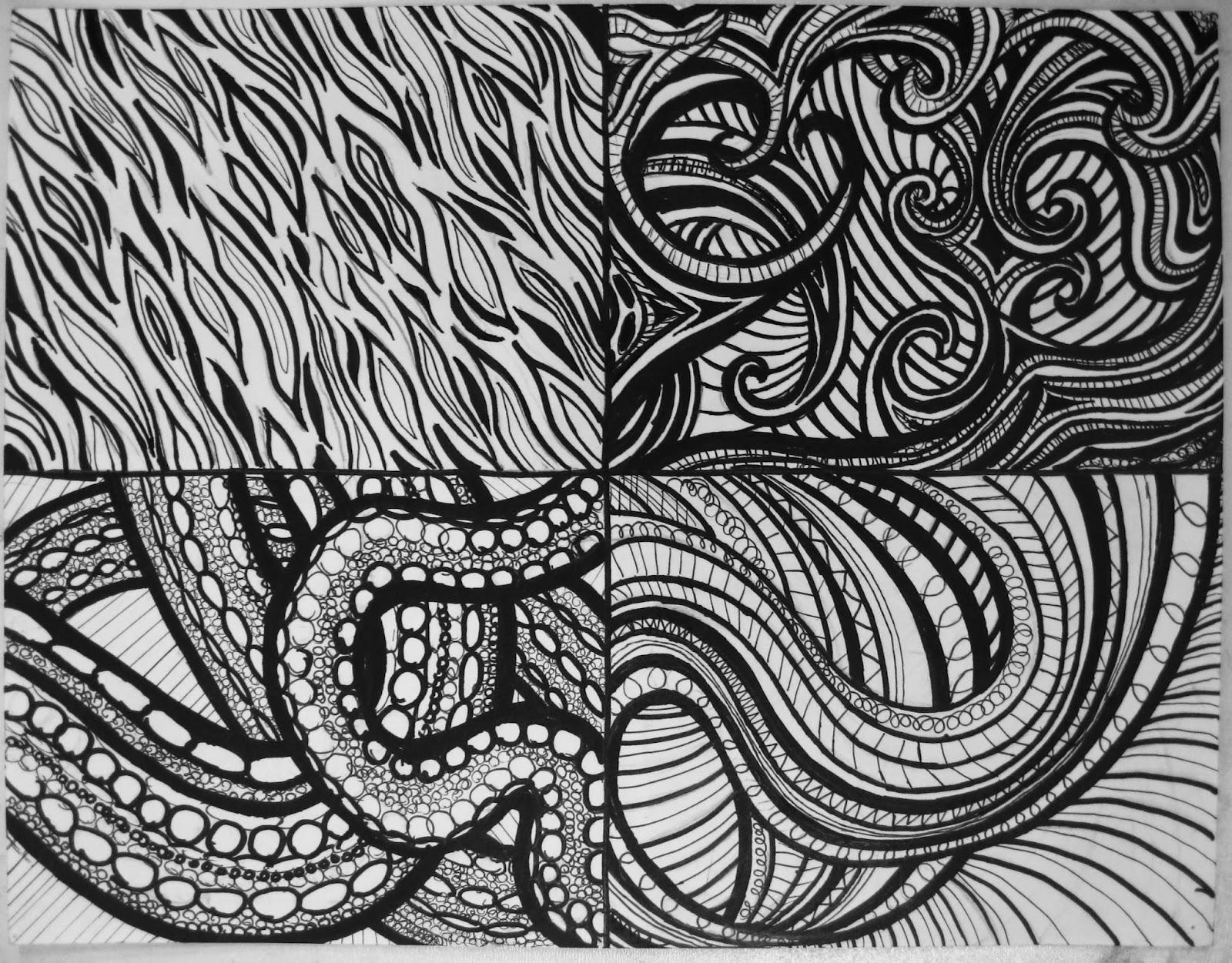 NWSA-2D Art: PROJECT 1: LINE-FOUR SQUARES. Due 8/25- Samimy, 8/26- Lambert