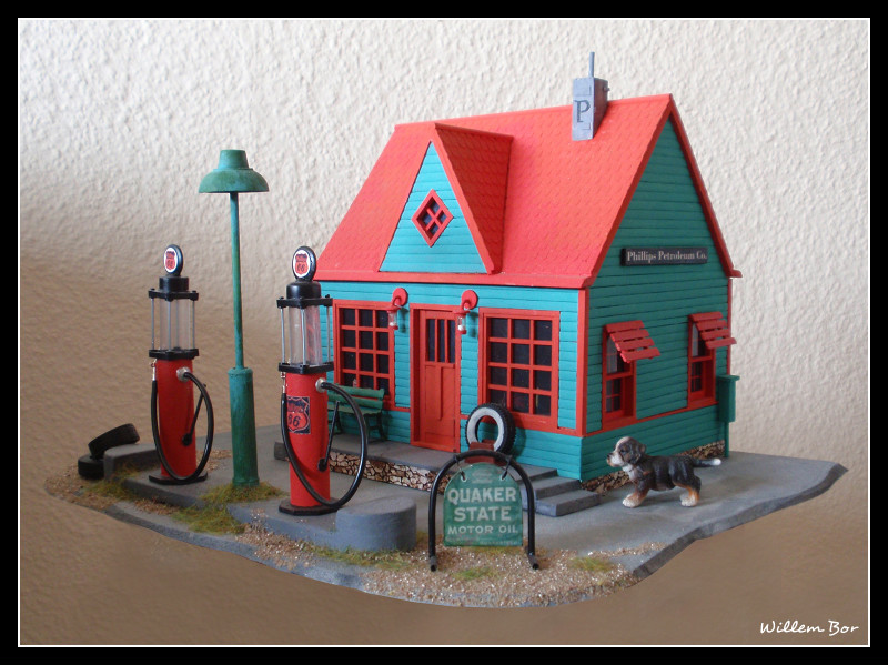 Route 66 Art: Scale Models: Phillips 66 Station