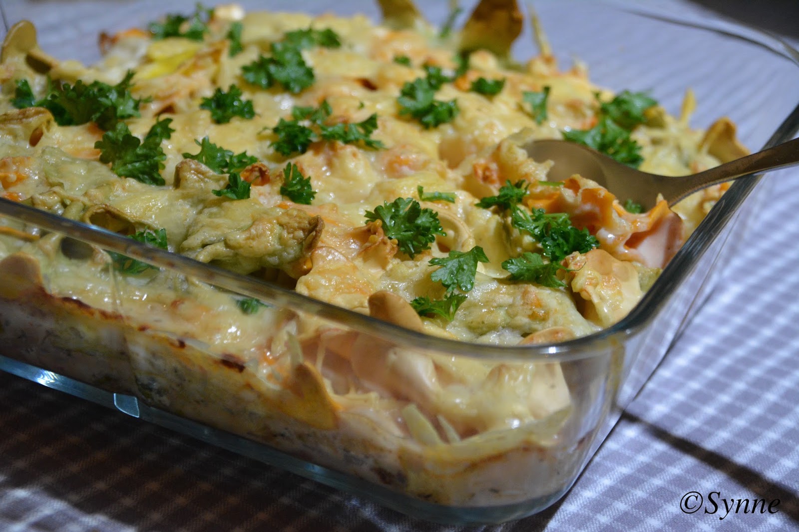 ganske enkelt: Pastaform med kylling og ost