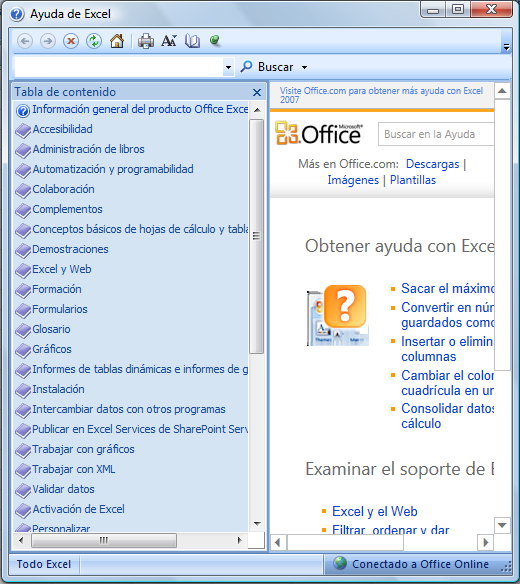FORMAS DE AYUDA EN EXCEL