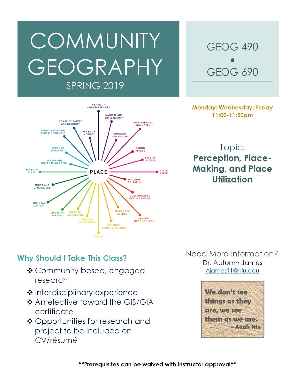 Environmental Studies Student News: GEOG 490/690: Community Geography