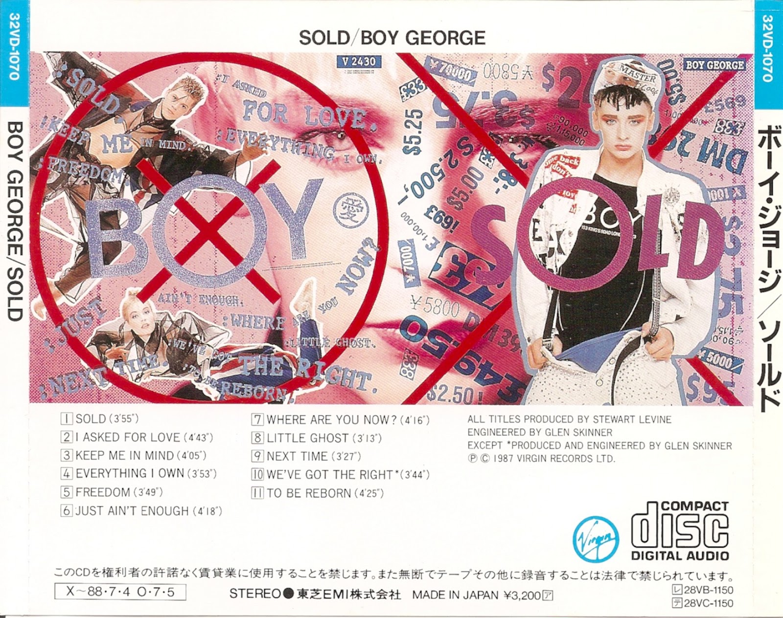 The First Pressing CD Collection: Boy George - Sold