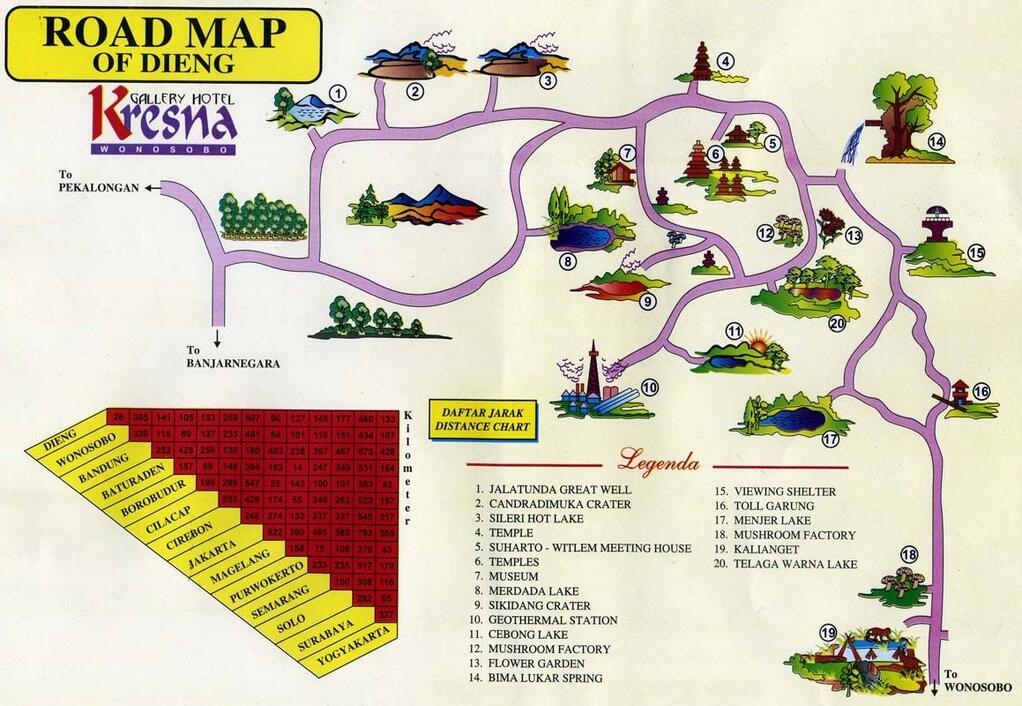 Peta Wisata Ke Dieng | Riffa Transport sewa mobil jogja