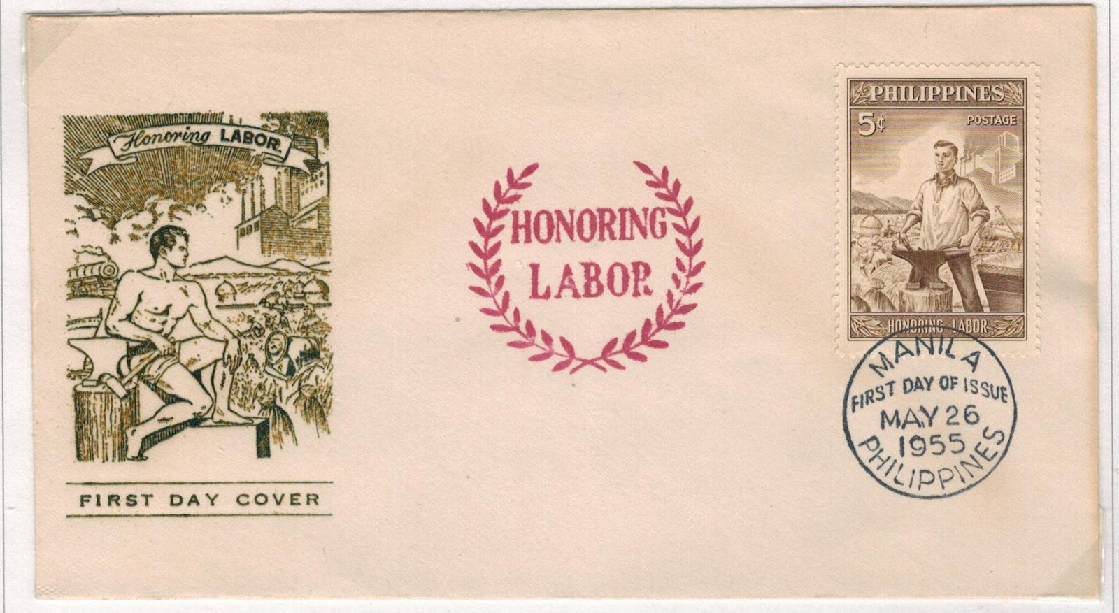 Philippine Republic Stamps : 1955 Labor-Management Conference