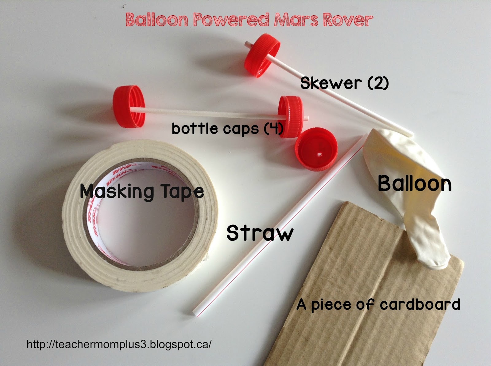 TeacherMomPlus3: Balloon Powered Mars Rover