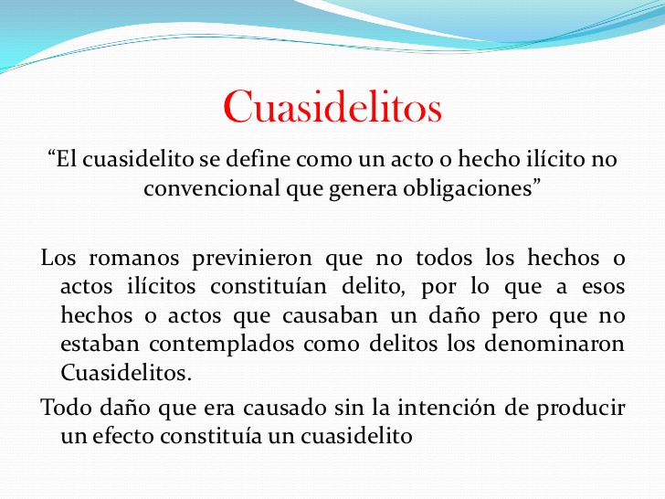 Conceptos para conocer sobre el delito y el cuasidelito ~ DELITOS Y ...