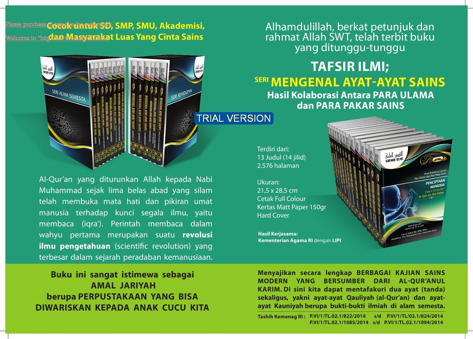 SUMBER ILMU ISTIMEWA: TAFSIR ILMI, Seri Mengenal Ayat-Ayat Sains dalam ... SUMBER ILMU ISTIMEWA: TAFSIR ILMI, Seri Mengenal Ayat-Ayat Sains dalam ...