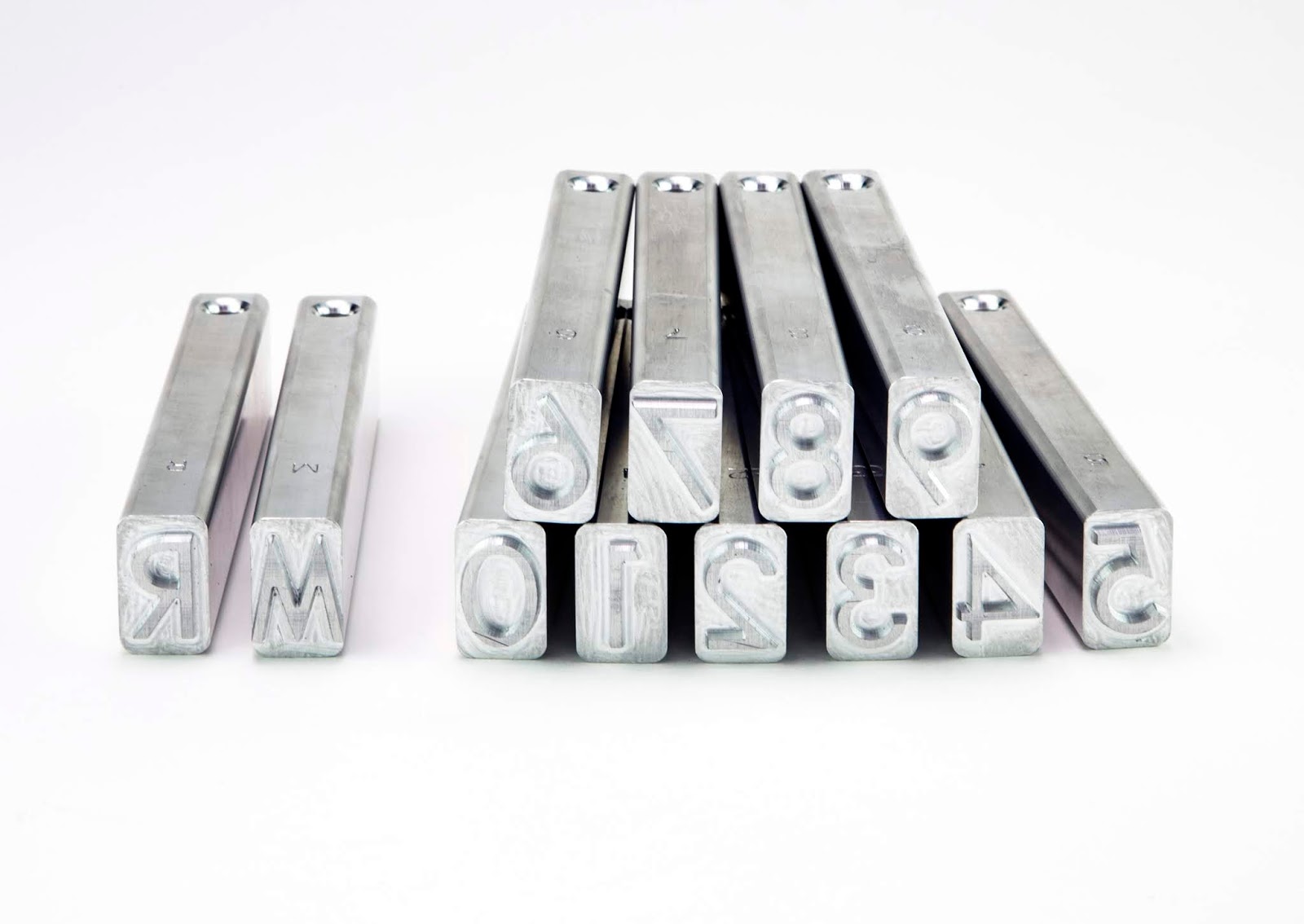 Vortool Manufacturing Ltd.: Custom embossing letter marking stamp set