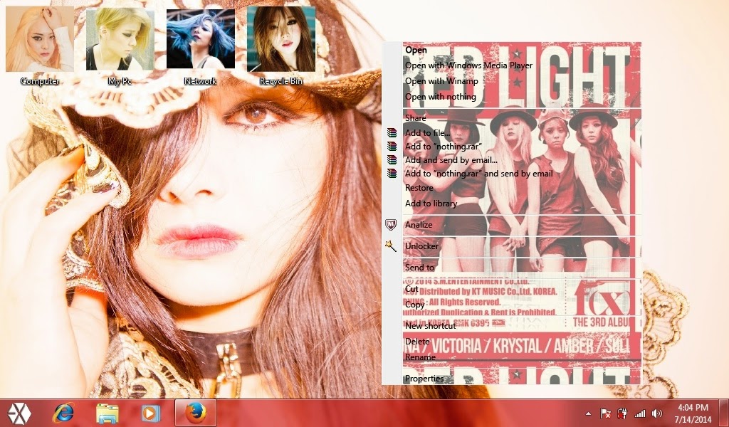 My Kpop Fanatik: F(X) - RED LIGHT WINDOWS 7 THEME