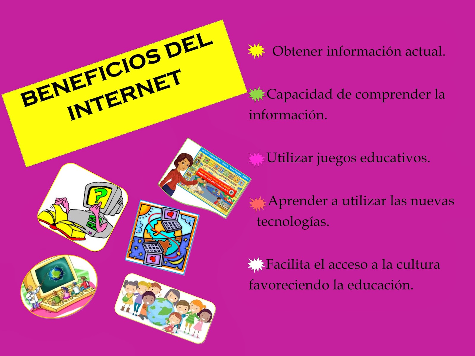 EDUBLOG El Aula de la Tecnología: Póster Beneficios del Internet