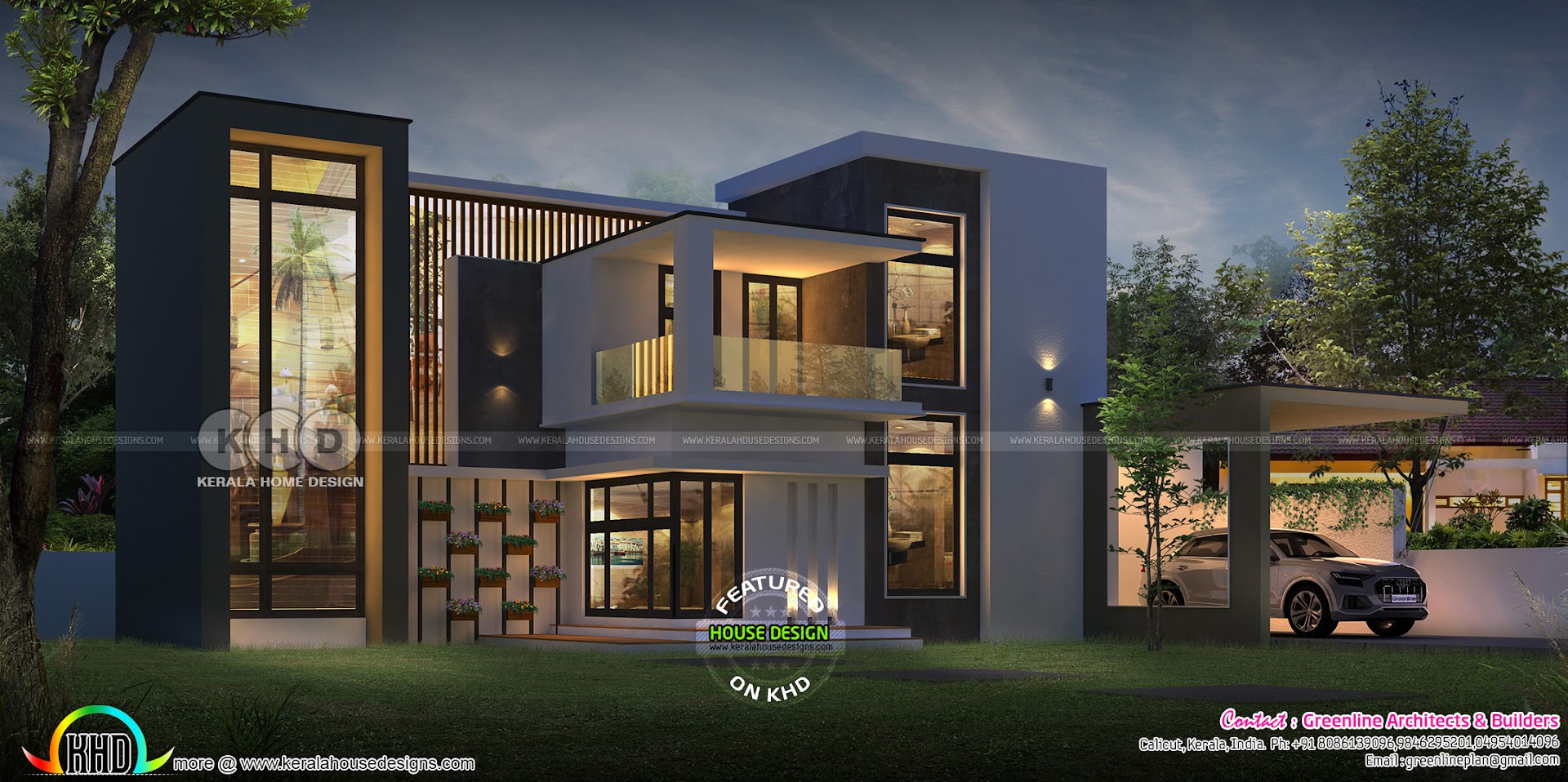2667 sq-ft 4 bedroom box model contemporary architecture - Kerala Home ...