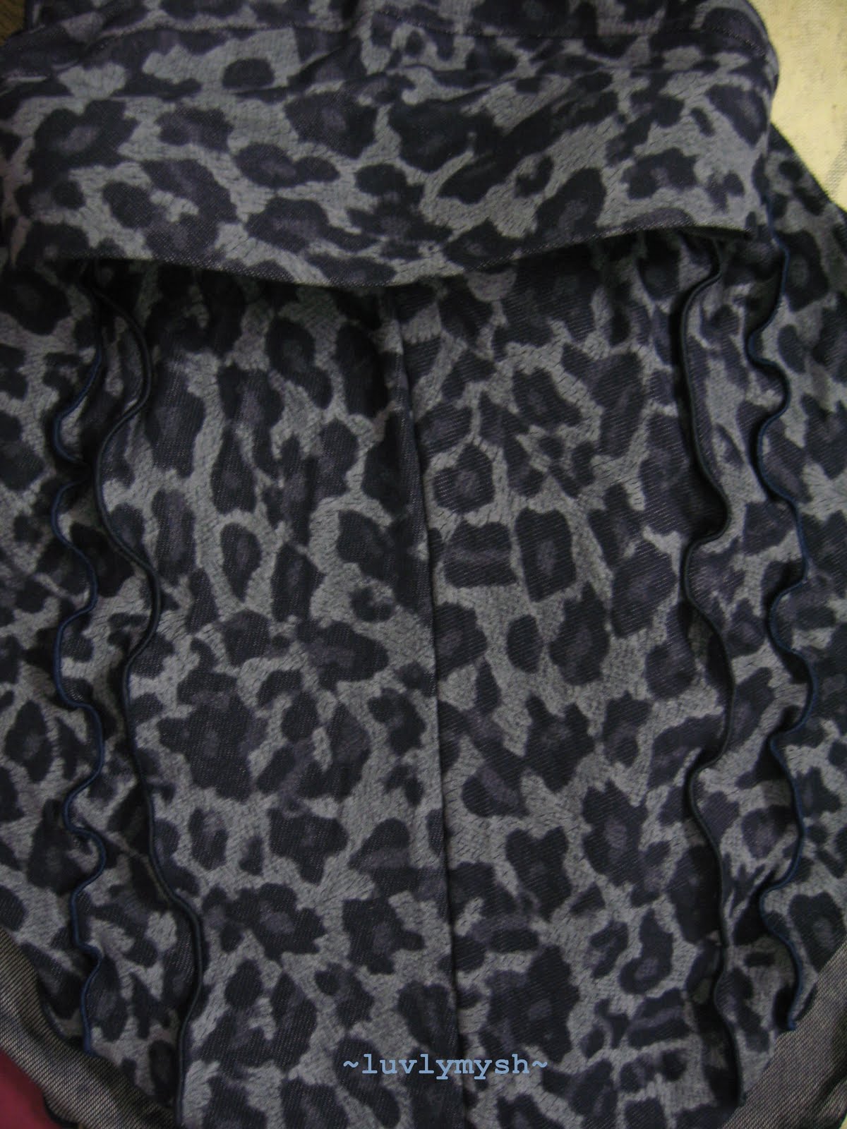 luvlymysh: Tudung Denim Corak Leopard & Dot