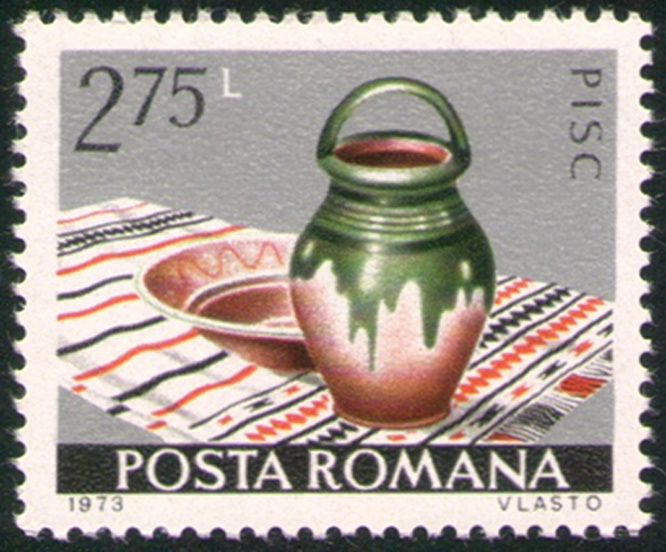 Timbre filatelice: Timbre arta romaneasca-Ceramica romaneasca Oboga ...