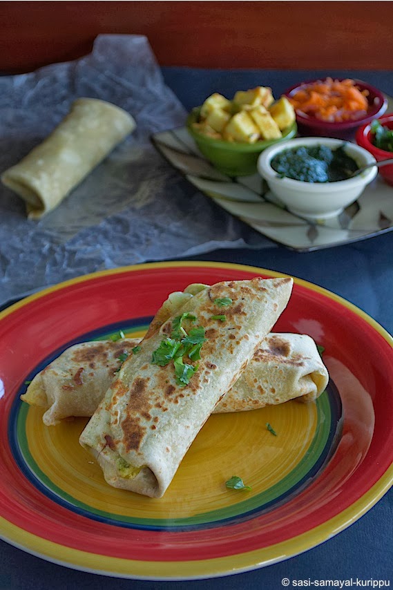 SASI'S KITCHEN: Paneer Tikka Kati Rolls