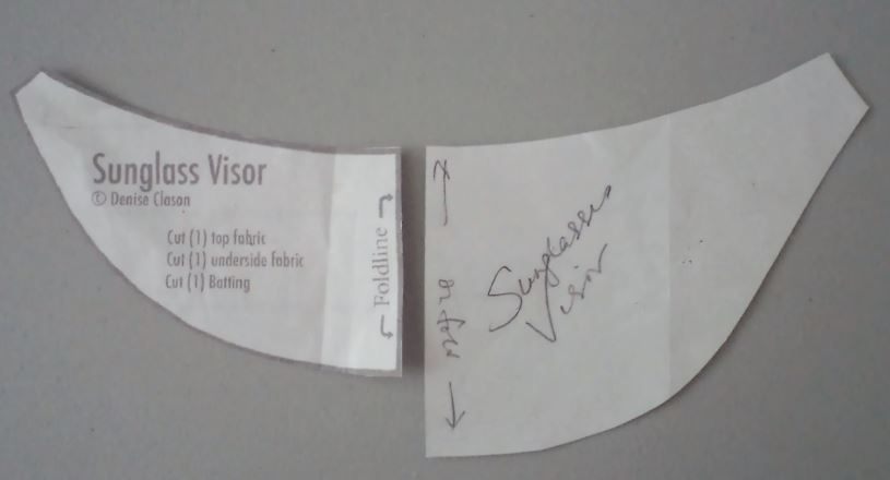 eSheep Designs: Sew a Sun Visor for Glasses