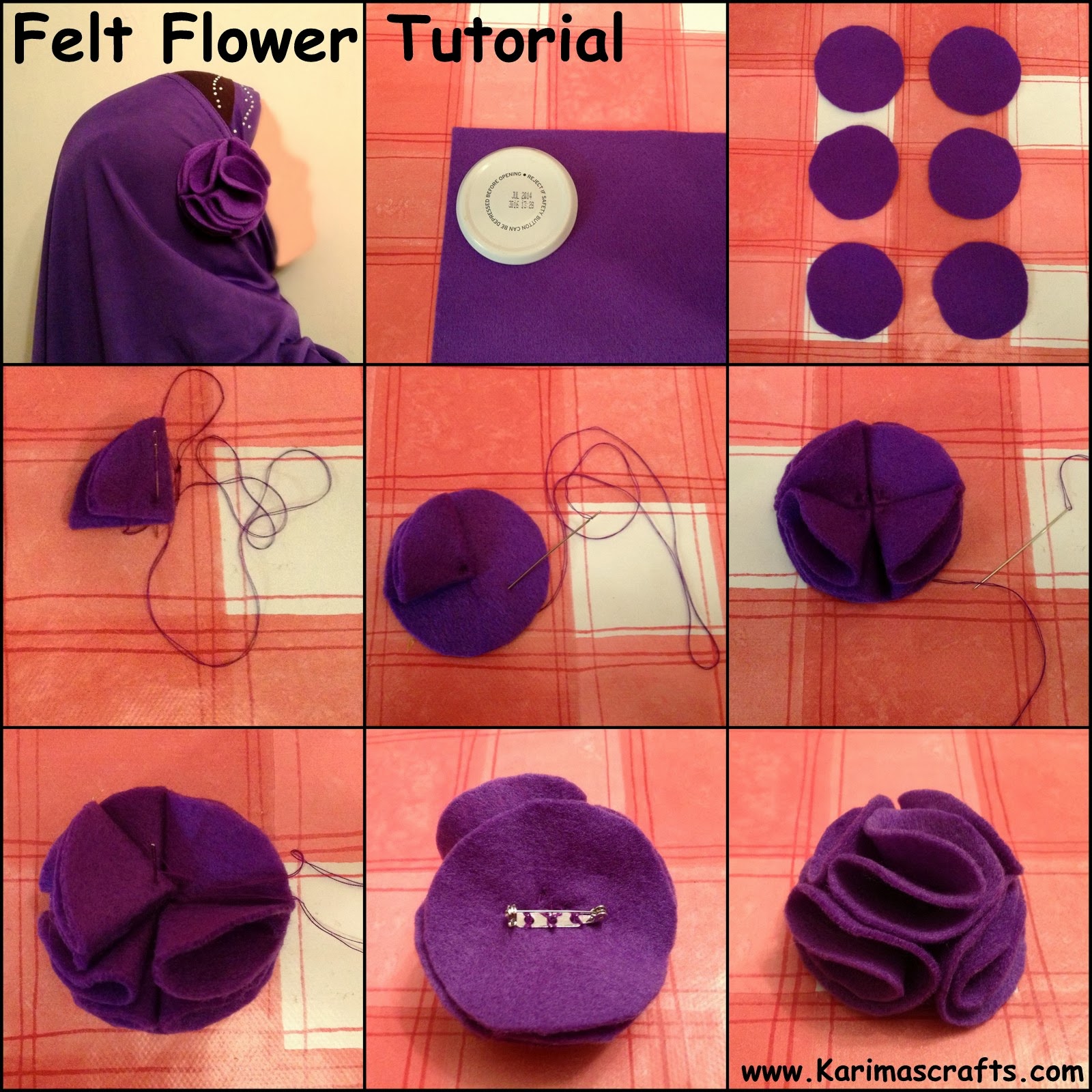 Karima's Crafts: Easy Felt Flower Tutorial