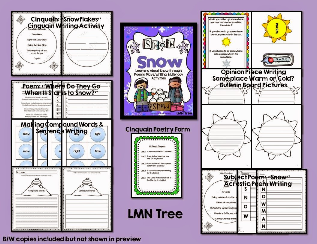 LMN Tree: Let it Snow! with Snow Poetry and a Freebie