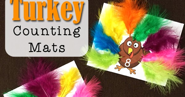 Turkey Feathers Counting Mats | Totschooling - Toddler, Preschool ...