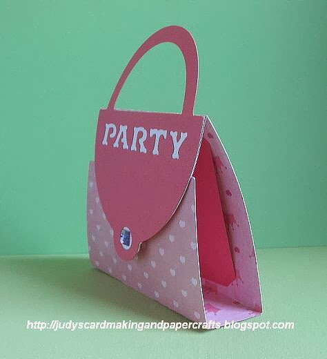 Judy's Handmade Creations: Purse Shape Invite Card!!!