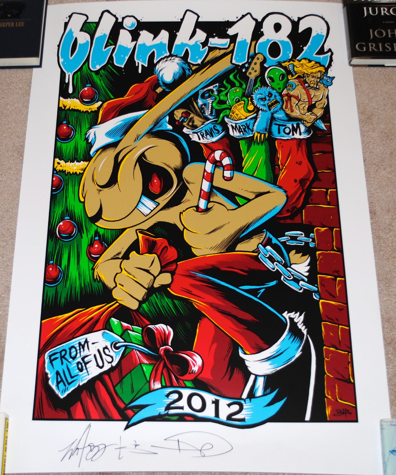 INSIDE THE ROCK POSTER FRAME BLOG: Brandon Heart x Blink 182 Christmas ...
