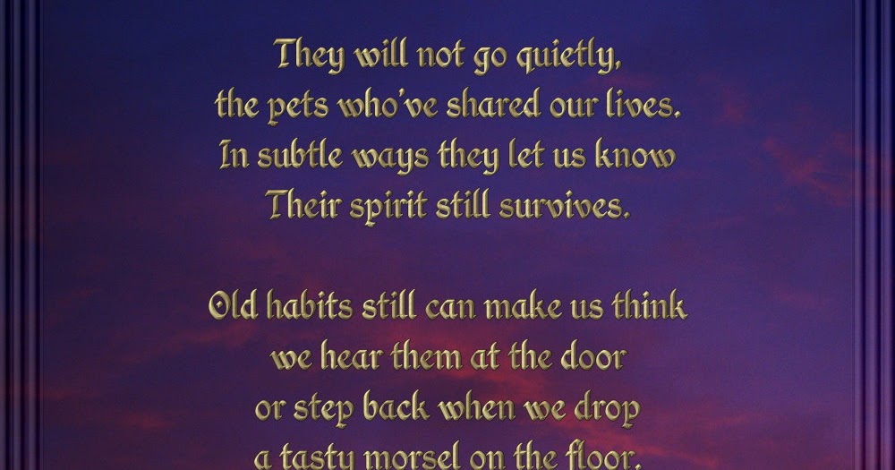 Hundegedichte & mehr / Dog poems & more: They will not go quietly ...