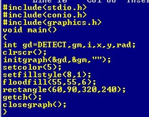 Drawing symbols, lines, polygons, shapes in color in c using graphics.h - Beginner Programming ...