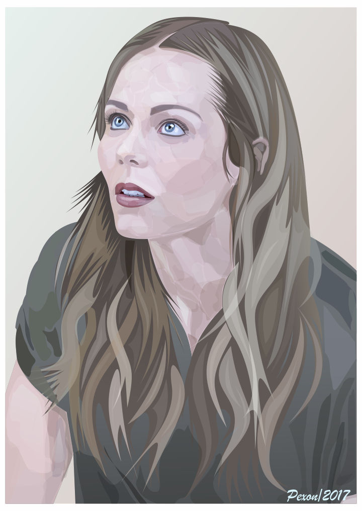 Vetores Pexon: Laura Vandervoort vetorizada em Corel X7