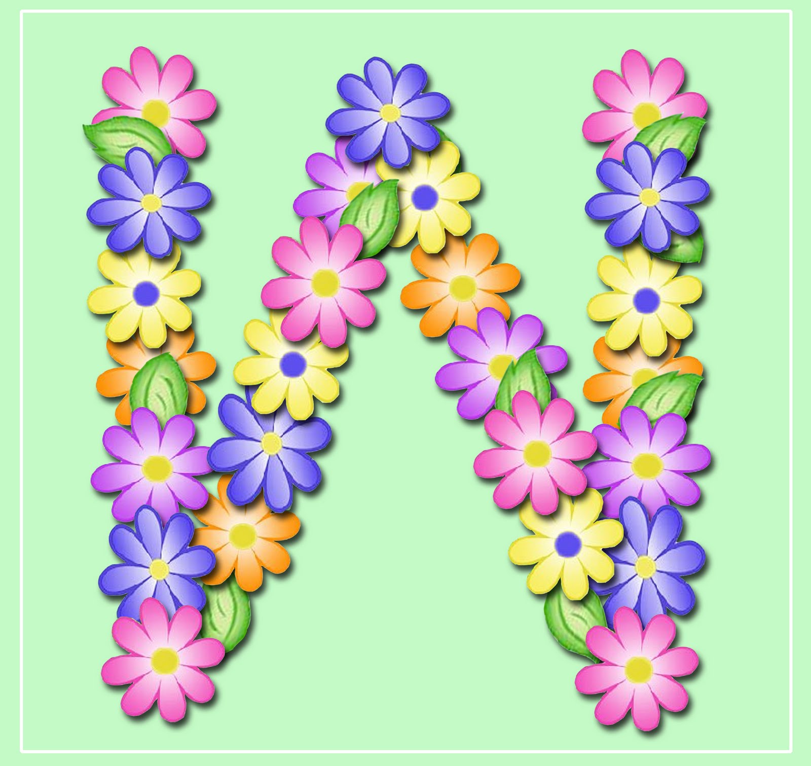GRANNY ENCHANTED'S BLOG: "Pastel Floral" Free Scrapbook Alphabet in JPG ...