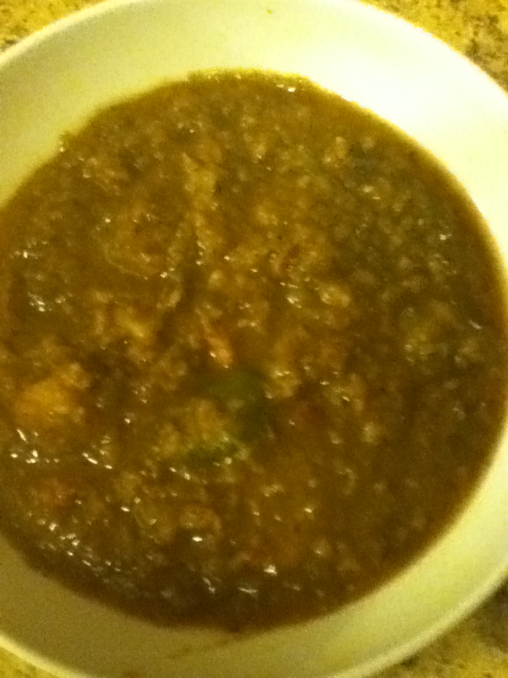 .: Split pea,beef and butternut pottage