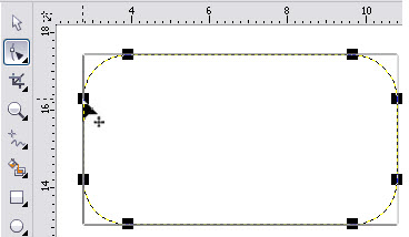 Membuat Sudut Tumpul Pada Object Kotak | Belajar CorelDRAW