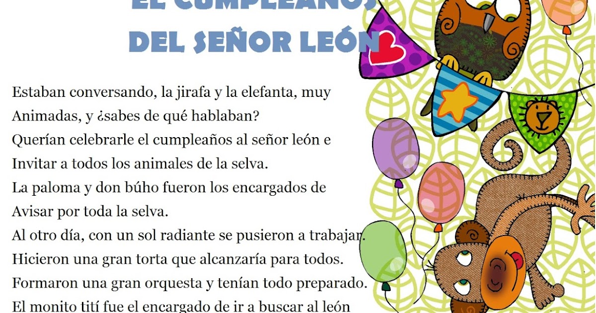 CUENTO EL CUMPLEAÑOS DEL SEÑOR LEÓN