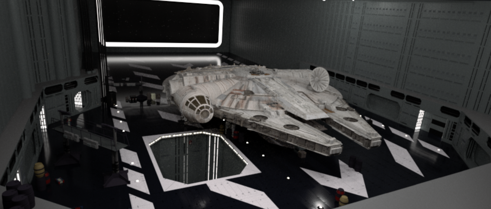 Stinson's All Things Star Wars Blog: Actual Depth of Docking Bay 327