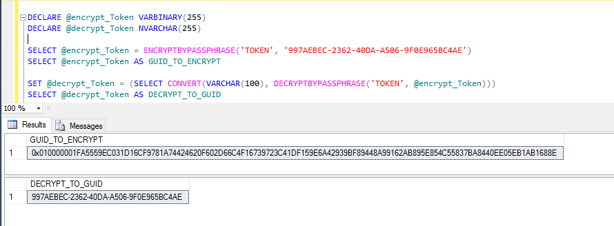 Encrypt And Decrypt In Sql Server